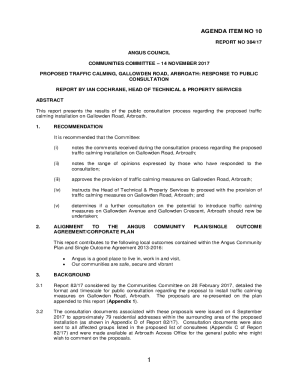 Fillable Online Committee Report Template July 2013 - Angus Council Fax ...