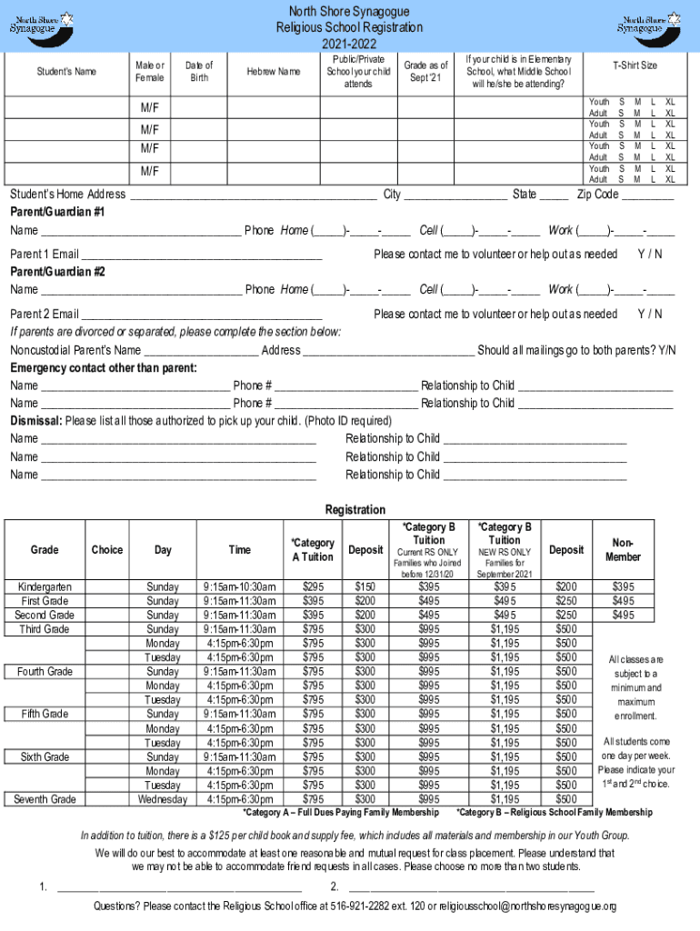 Fillable Online Programs for Tots - North Shore Synagogue Fax Email Print - pdfFiller