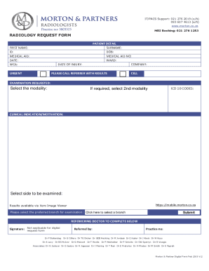Fillable Online M&P Radiology Request Form spot IG 102018V7.ai Fax ...