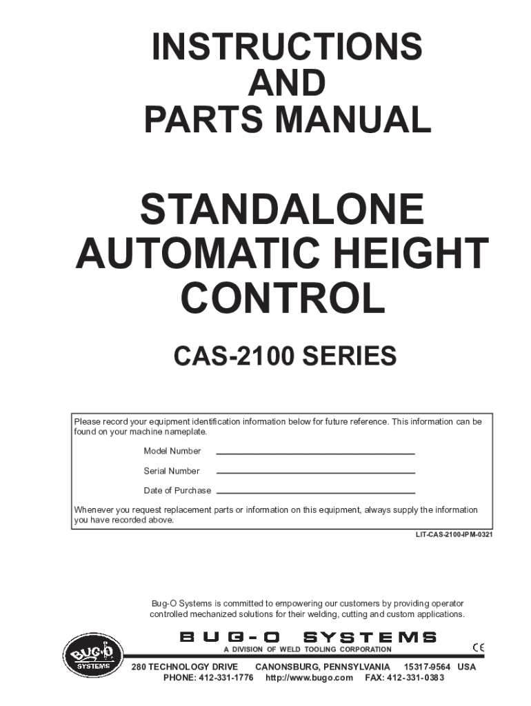 Fillable Online STANDALONE AUTOMATIC HEIGHT CONTROL Fax Email Print ...