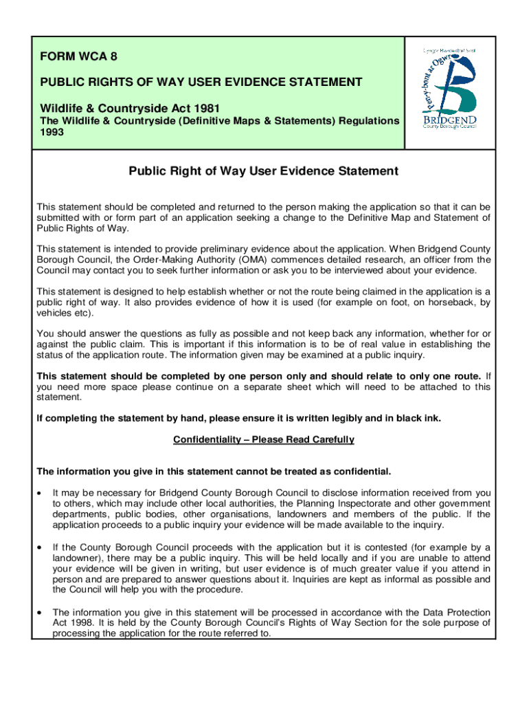 Fillable Online WCA claim pack guidance - Derbyshire County Council Fax ...