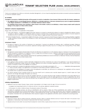 Fillable Online Resident Selection Plan - Rocky Mountain Development ...