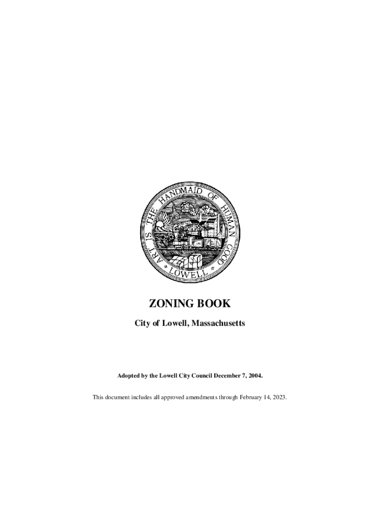 Fillable Online ZONING BOOK - Lowell, MA Fax Email Print - pdfFiller