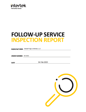 Fillable Online FOLLOW-UP SERVICE INSPECTION REPORT Fax Email Print ...
