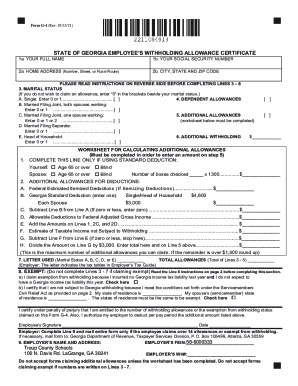 Fillable Online Fillable Online hr vanderbilt G-4 Form (Georgia State ...