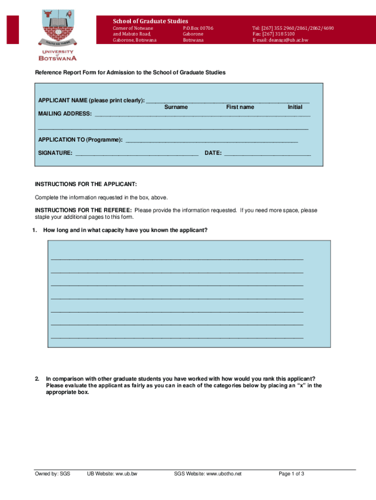 Fillable Online SGS-Reference-form-2022-2023.pdf - University of Botswana Fax Email Print ...