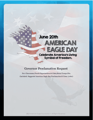 Fillable Online Governor Proclamation Request - American Eagle ...