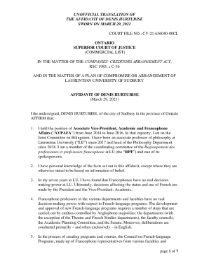 Sample Affidavit of Translation - MS Word Doc Template | pdfFiller