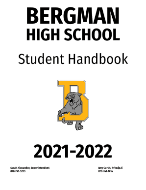 Fillable Online Bergman High School - ADE My School Info Fax Email ...