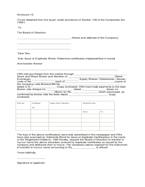 Fillable Online Annexure-12 (To be obtained from the buyer under provisions of ... Fax Email ...