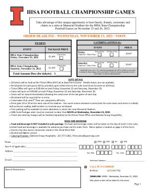 Fillable Online IHSA moves football finals to Illinois State - Chicago ...