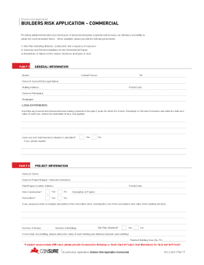 Fillable Online BUILDERS RISK BLANKET RESIDENTIAL APPLICATION Fax Email ...