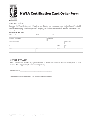 Fillable Online Replacement Certification Photo ID Card ORDER FORM Fax ...