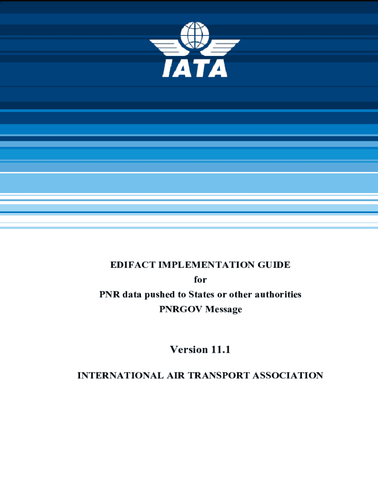 Fillable Online Version 11.1 - IATA Fax Email Print - pdfFiller