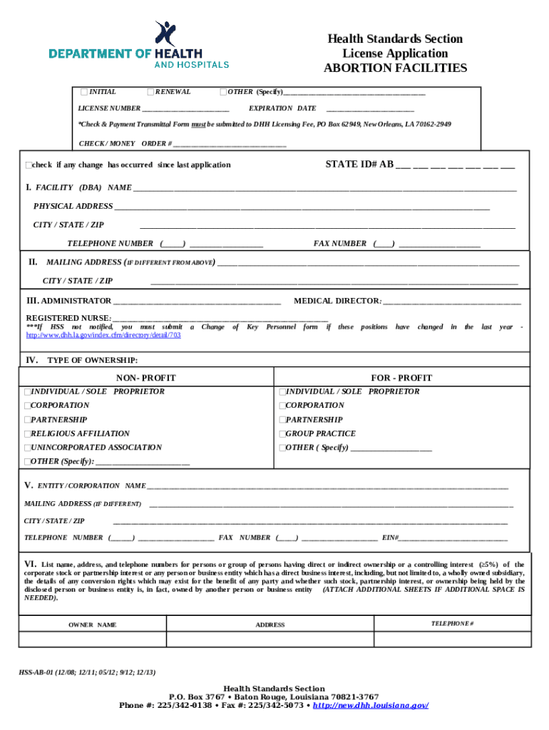 MEDICAL WASTE STORAGE FACILITY PERMIT APPLICATION Doc Template | pdfFiller