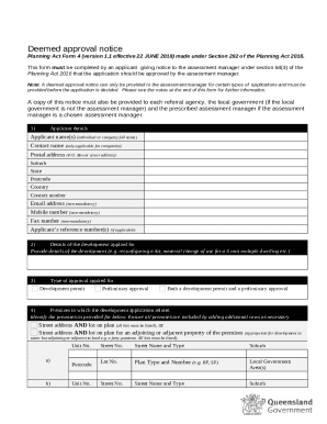 Deemed approval notice - Sustainable Planning Act 1. Deemed approval ...