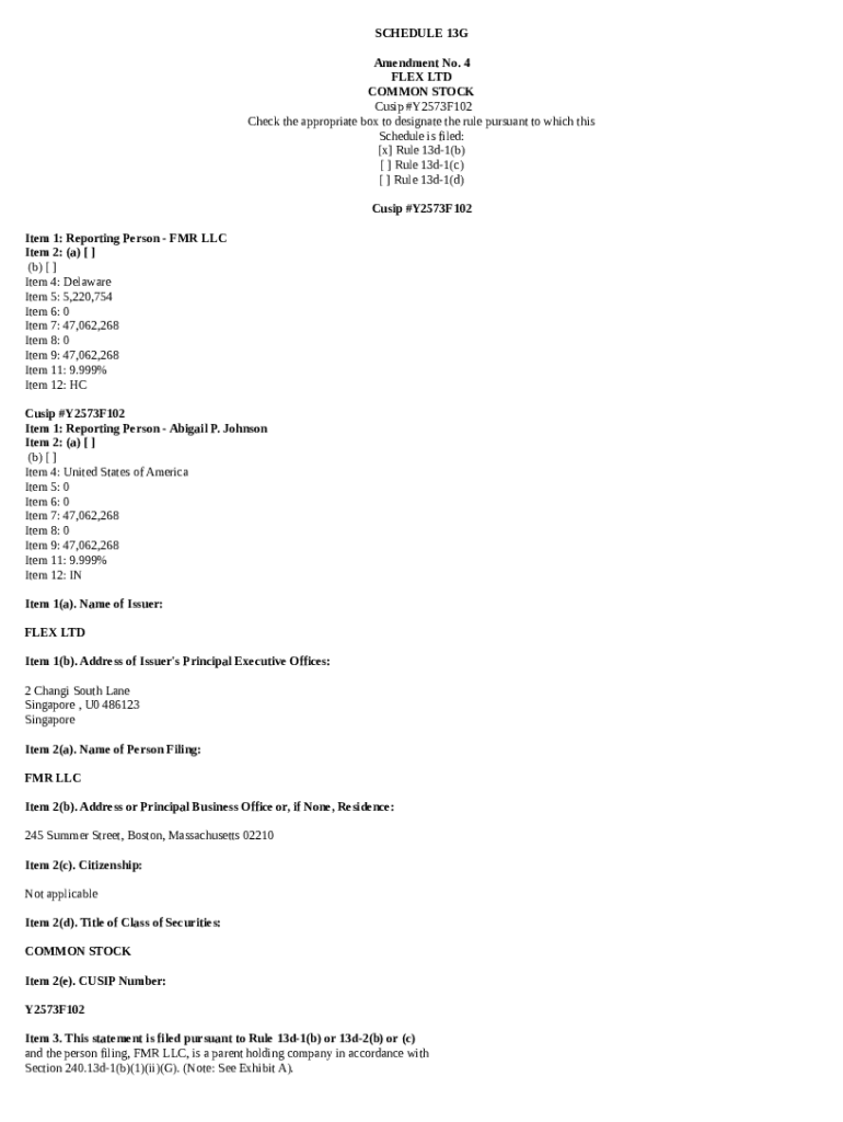 FLEX LTD. (. EDGAR Online Pro Doc Template | pdfFiller