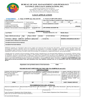 Fillable Online Personal Loan Application Form - BJMPSLAI Fax Email Print - pdfFiller