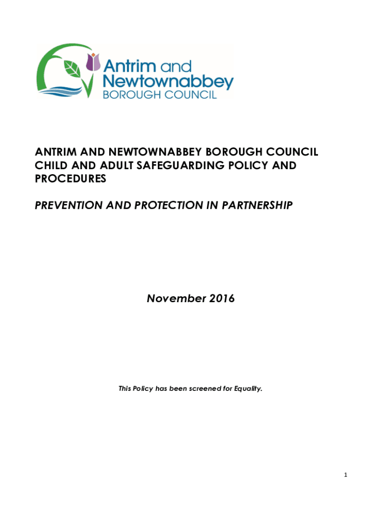 Fillable Online antrimandnewtownabbey gov Co-operating to Safeguard ...