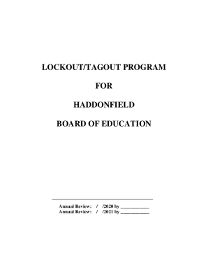 Fillable Online A SAMPLE LOCKOUT/TAGOUT PROCEDURE A good ... Fax Email ...