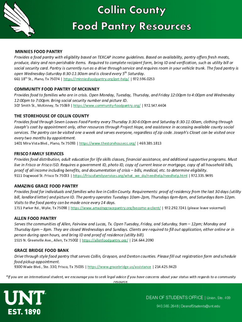 Fillable Online studentaffairs unt Resources for Families and ...