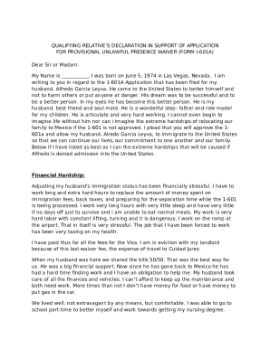 How to Fill Out I-601A to Request a Provisional Waiver Doc Template ...