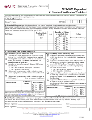Fillable Online Fillable INDEPENDENT VERIFICATION WORKSHEET (V1 ... Fax ...