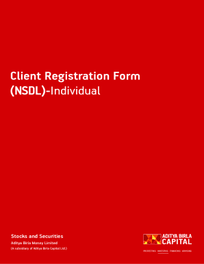 Fillable Online Client Registration Form (NSDL)-Individual - Aditya ...