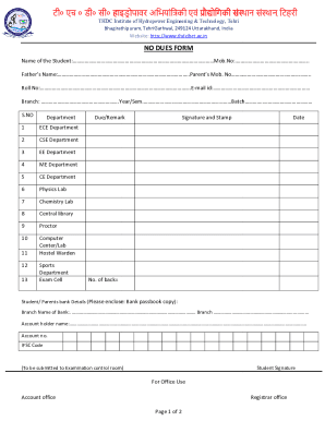 Fillable Online NO DUES FORM LATEST.docx Fax Email Print - pdfFiller