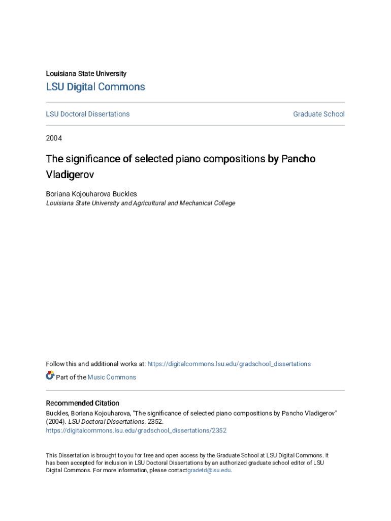 Fillable Online digitalcommons lsu "The significance of selected piano ...