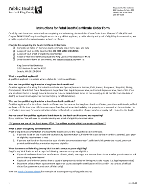 Fillable Online King County Vital Statistics Fax Email Print - pdfFiller