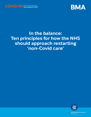 Fillable Online Ten principles for how the NHS should approach ...