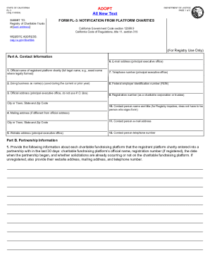 Fillable Online oag ca New California Attorney General Forms for ...