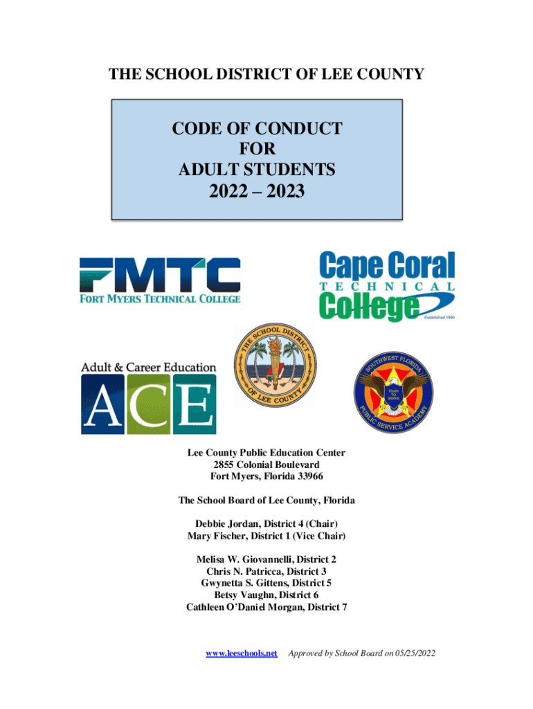Fillable Online code of conduct - Southwest Florida Public Service ...