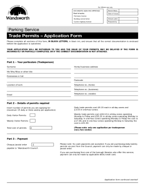 Fillable Online Trade PermitsApplication Form Fax Email Print - pdfFiller