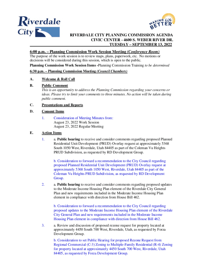 Fillable Online Fillable Online RIVERDALE CITY PLANNING COMMISSION ...