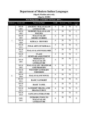 Fillable Online Department of Modern Indian Languages Fax Email Print ...