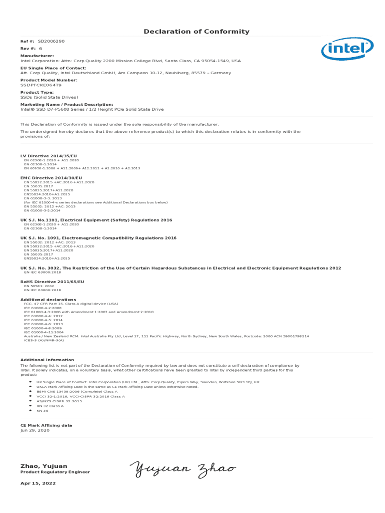 Fillable Online How to create a compliant Declaration of Conformity ...