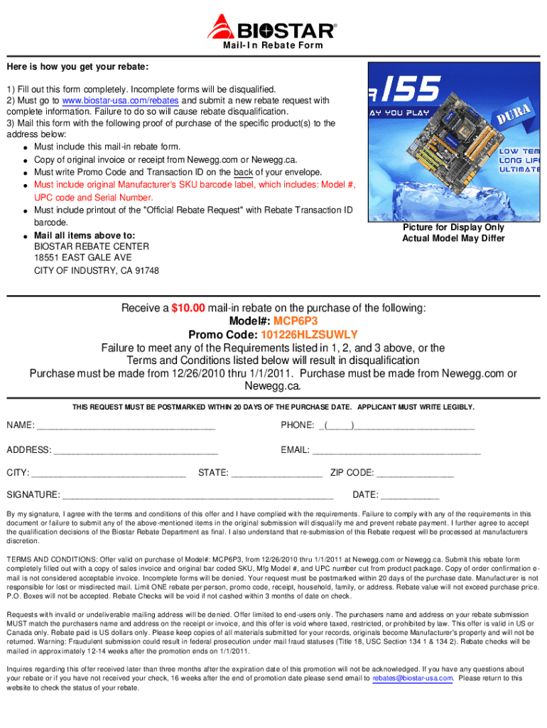 Fillable Online Fillable Online Here is how you get your rebate: Fax ...