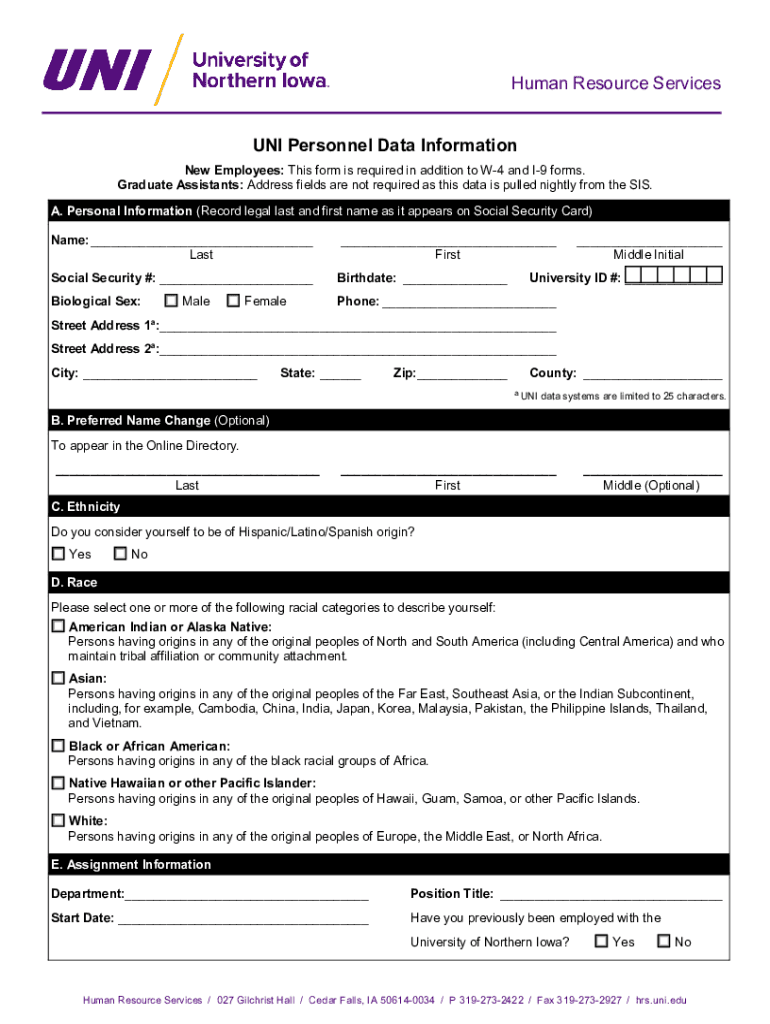 Fillable Online hrs uni I-9 Confirmation Tax Residency Status Form ...