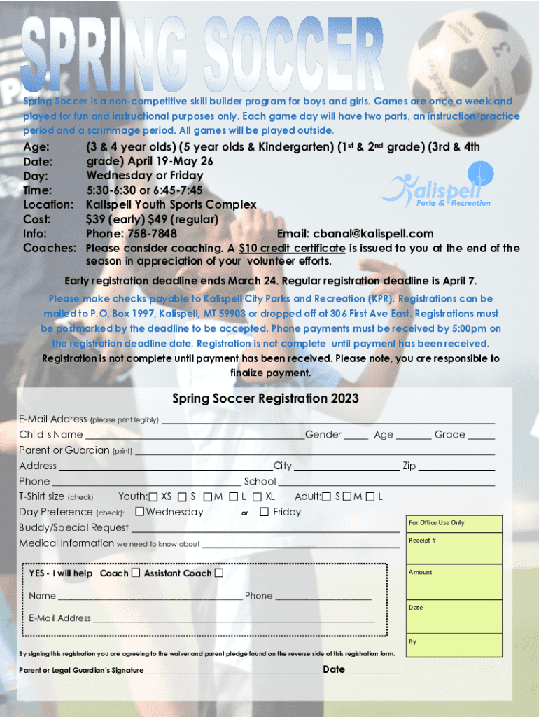Fillable Online W-JCC Recreational Soccer LeagueVirginia Legacy Soccer ... Fax Email Print ...