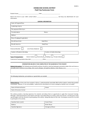 Fillable Online DAY TRIP CONSENT FORM 259-3 Please sign and return to ...