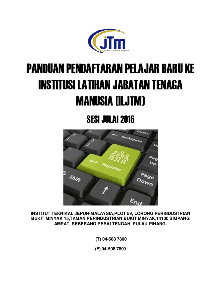 Fillable Online apps jtm gov Pa ndu uan n K Kem masu uka an - ADTEC Kulim Fax Email Print ...