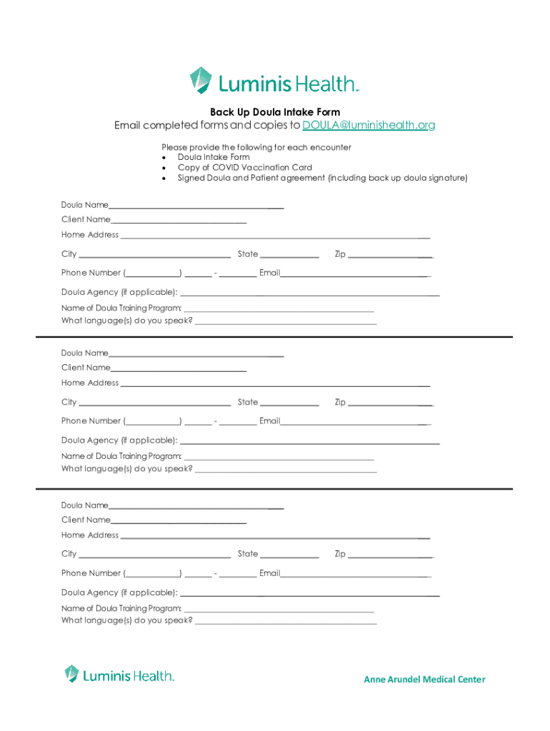 Fillable Online Birth Doula Intake Form Template - Jotform Fax Email ...