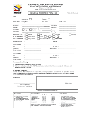 Fillable Online Forms - Philippine Practical Shooting Association Fax ...