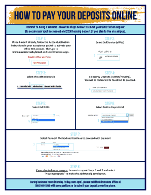 Fillable Online How to pay your deposits Online Fax Email Print - pdfFiller