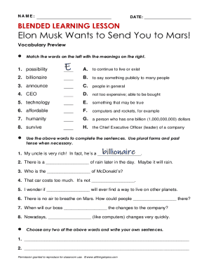 Fillable Online The Fly to Mars Game: Preparing to Play - BrainPOP ...