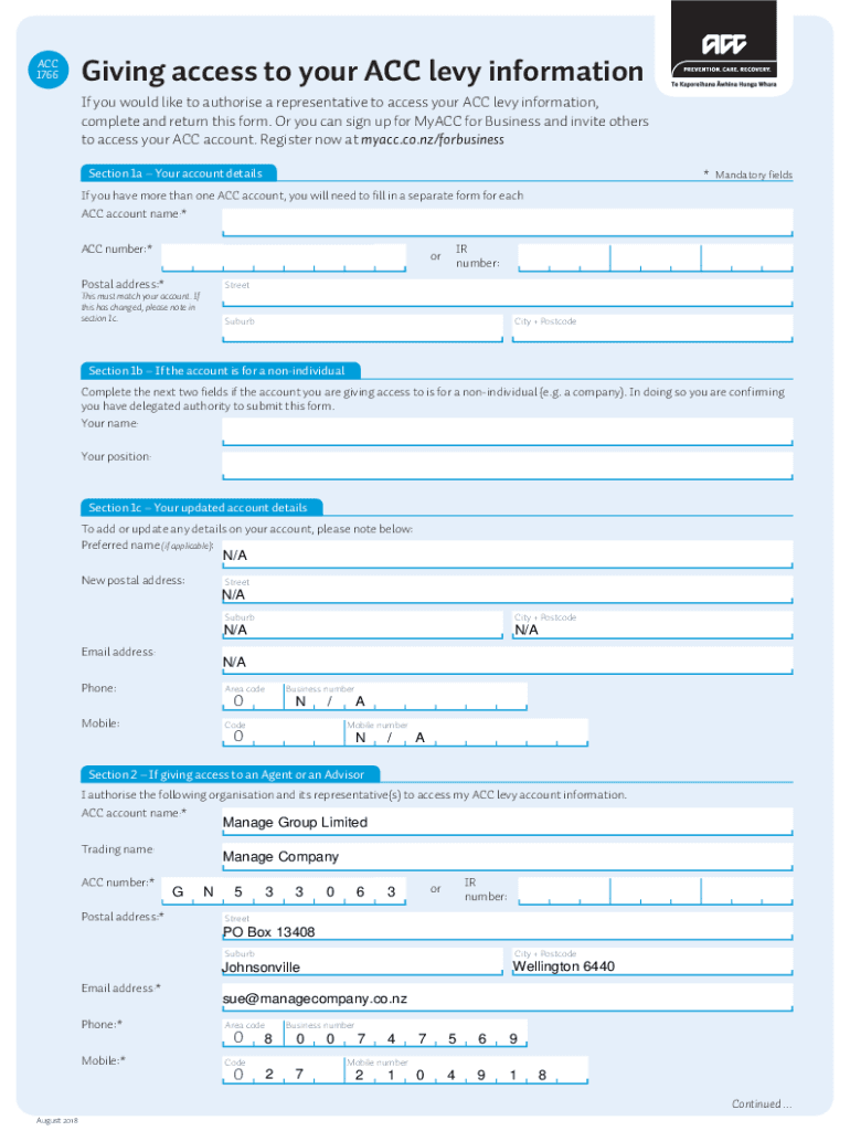 Fillable Online Fill - Free fillable Form 1766: Giving access to your ...