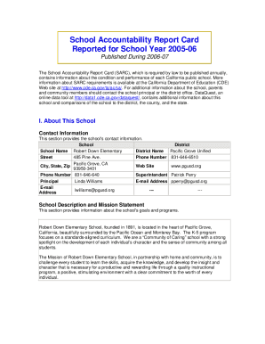 Fillable Online School Accountability Report Card (SARC) Reported for ...