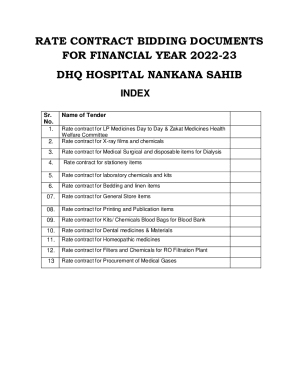 Fillable Online RATE CONTRACT BIDDING DOCUMENTS FOR FINANCIAL ... Fax Email Print - pdfFiller